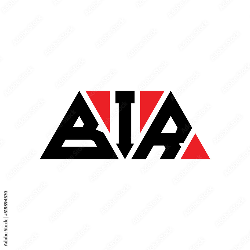 BIR tBIangle letter logo design with tBIangle shape. BIR tBIangle logo ...