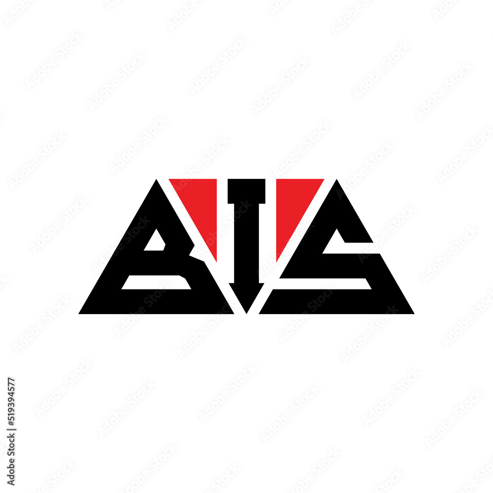 BIS tBIangle letter logo design with tBIangle shape. BIS tBIangle logo ...