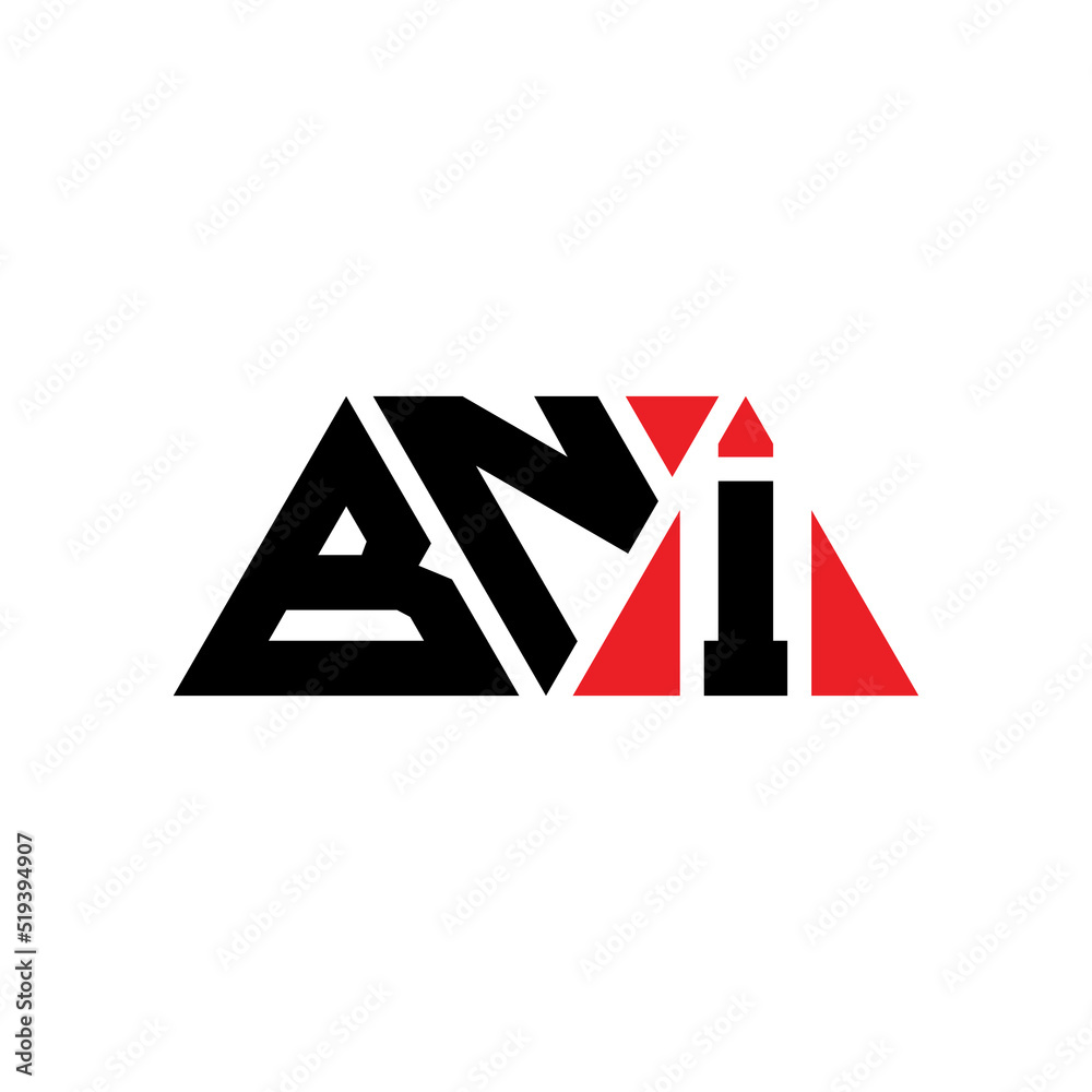 BNI triangle letter logo design with triangle shape. BNI triangle logo ...