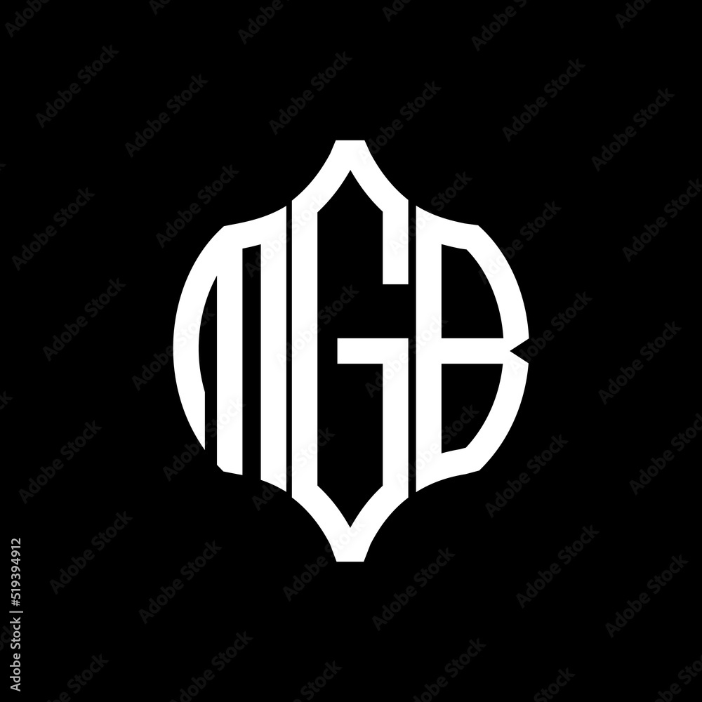 MGB letter logo. MGB best black background vector image. MGB Monogram ...