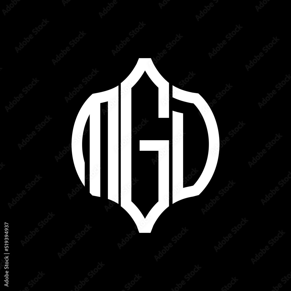MGD letter logo. MGD best black background vector image. MGD Monogram ...