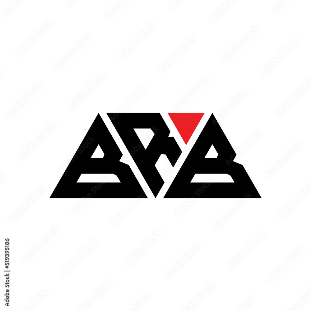 BRB triangle letter logo design with triangle shape. BRB triangle logo ...