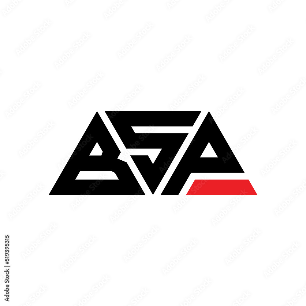 BSP triangle letter logo design with triangle shape. BSP triangle logo ...