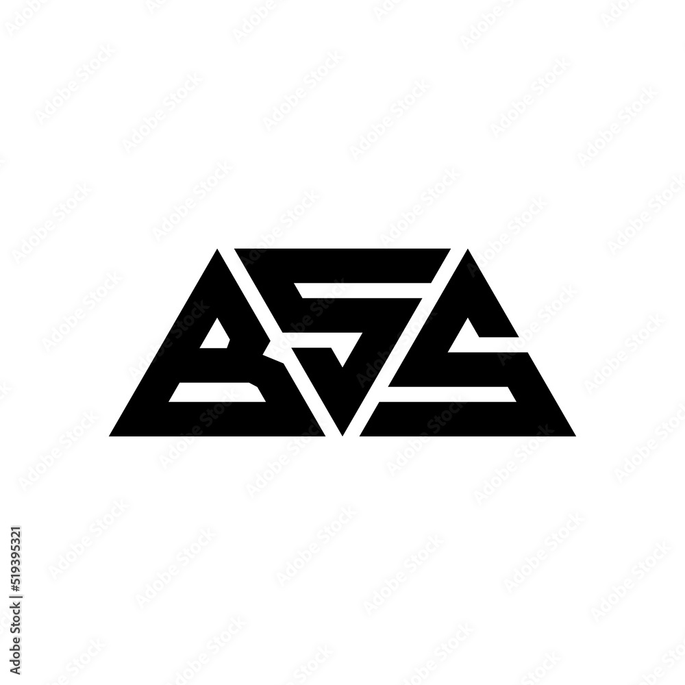 BSS triangle letter logo design with triangle shape. BSS triangle logo ...