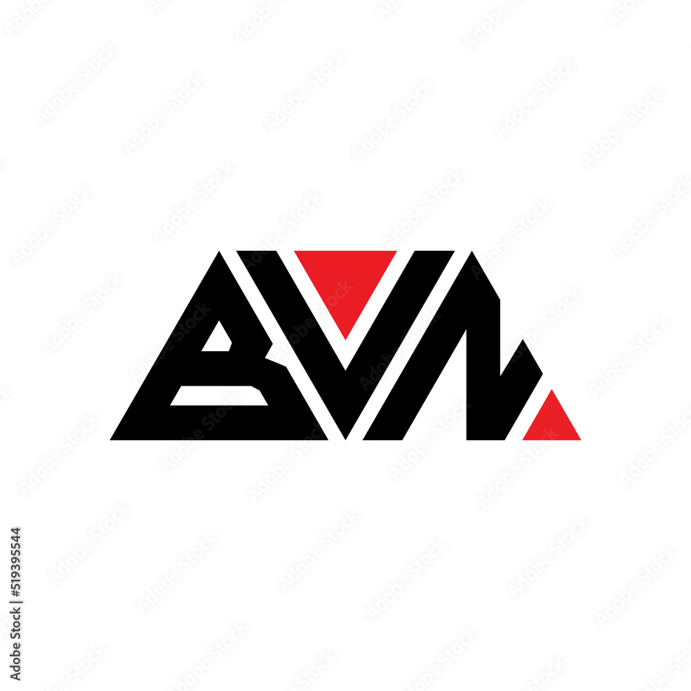 BVN triangle letter logo design with triangle shape. BVN triangle logo ...