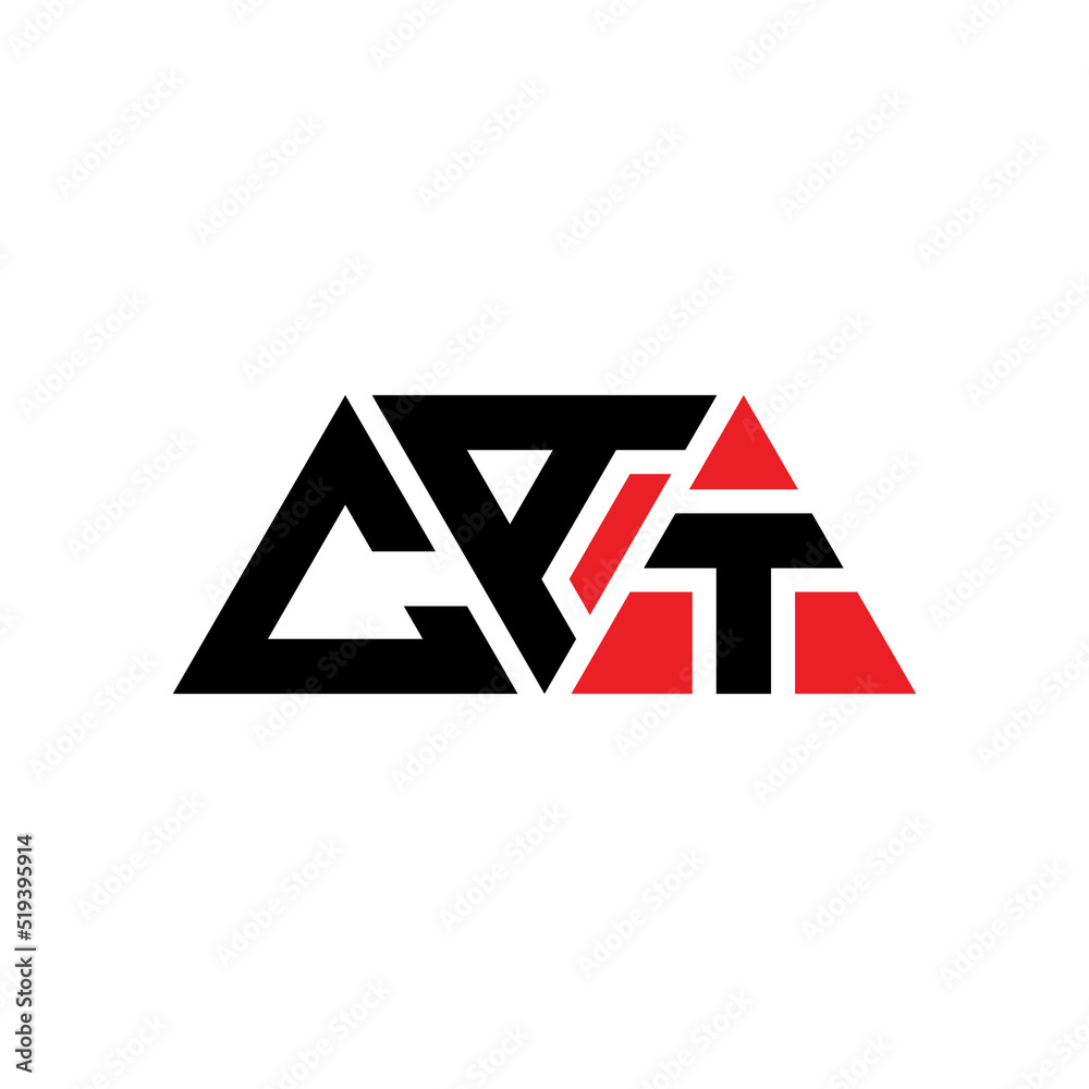 CAT triangle letter logo design with triangle shape. CAT triangle logo ...