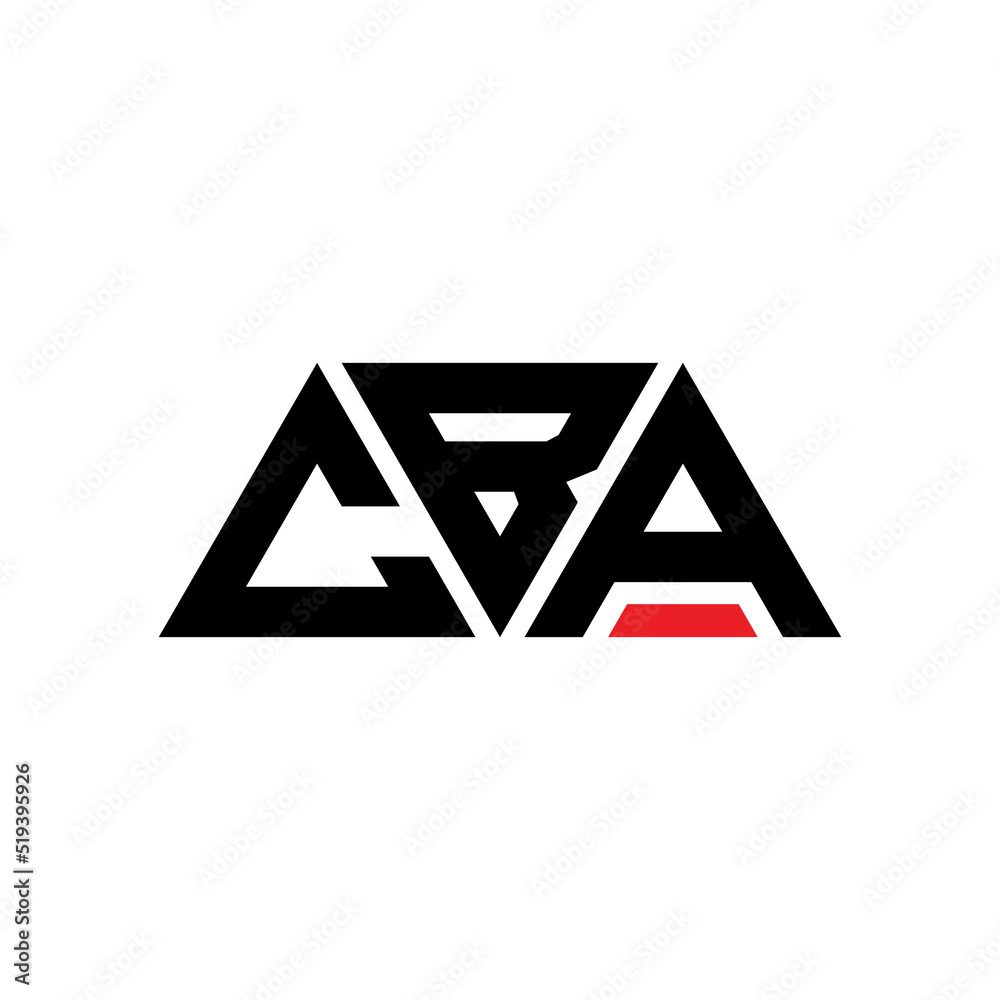 CBA triangle letter logo design with triangle shape. CBA triangle logo ...