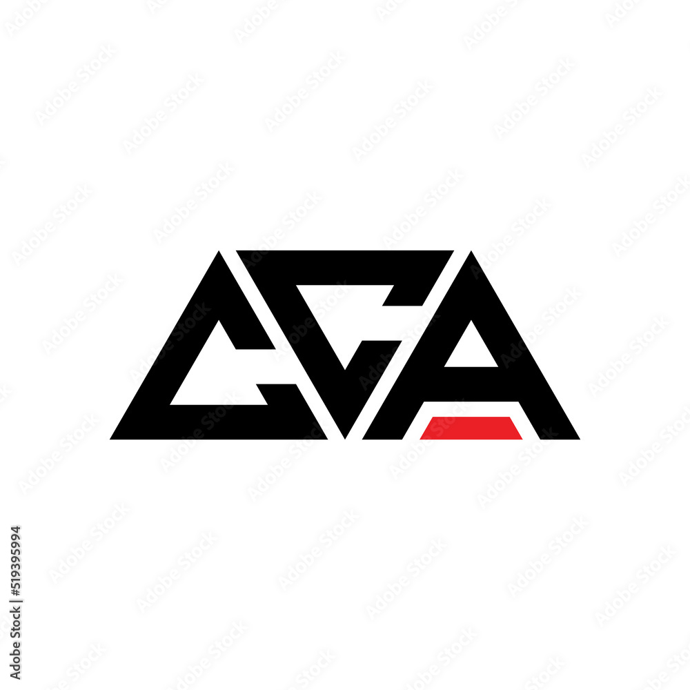 CCA triangle letter logo design with triangle shape. CCA triangle logo ...