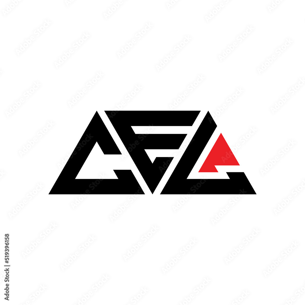 CEL triangle letter logo design with triangle shape. CEL triangle logo ...