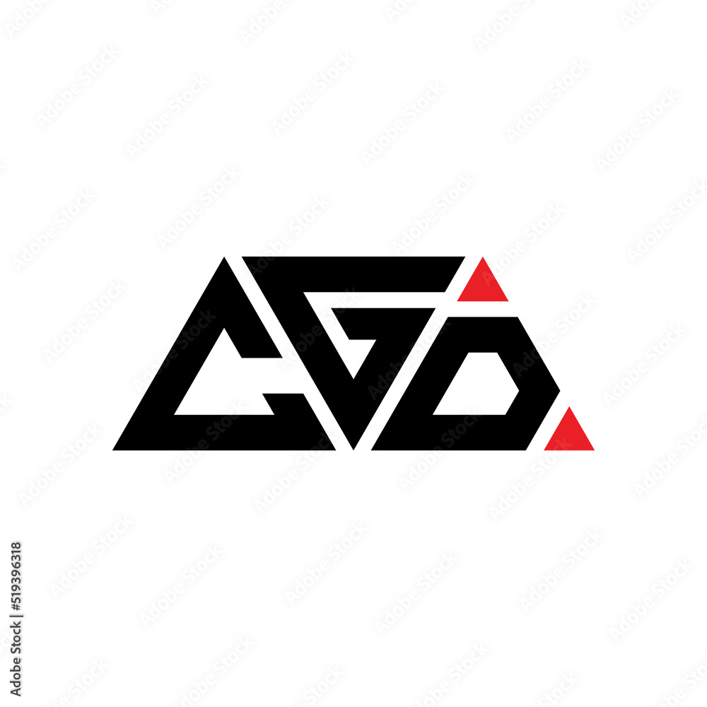 CGD triangle letter logo design with triangle shape. CGD triangle logo ...