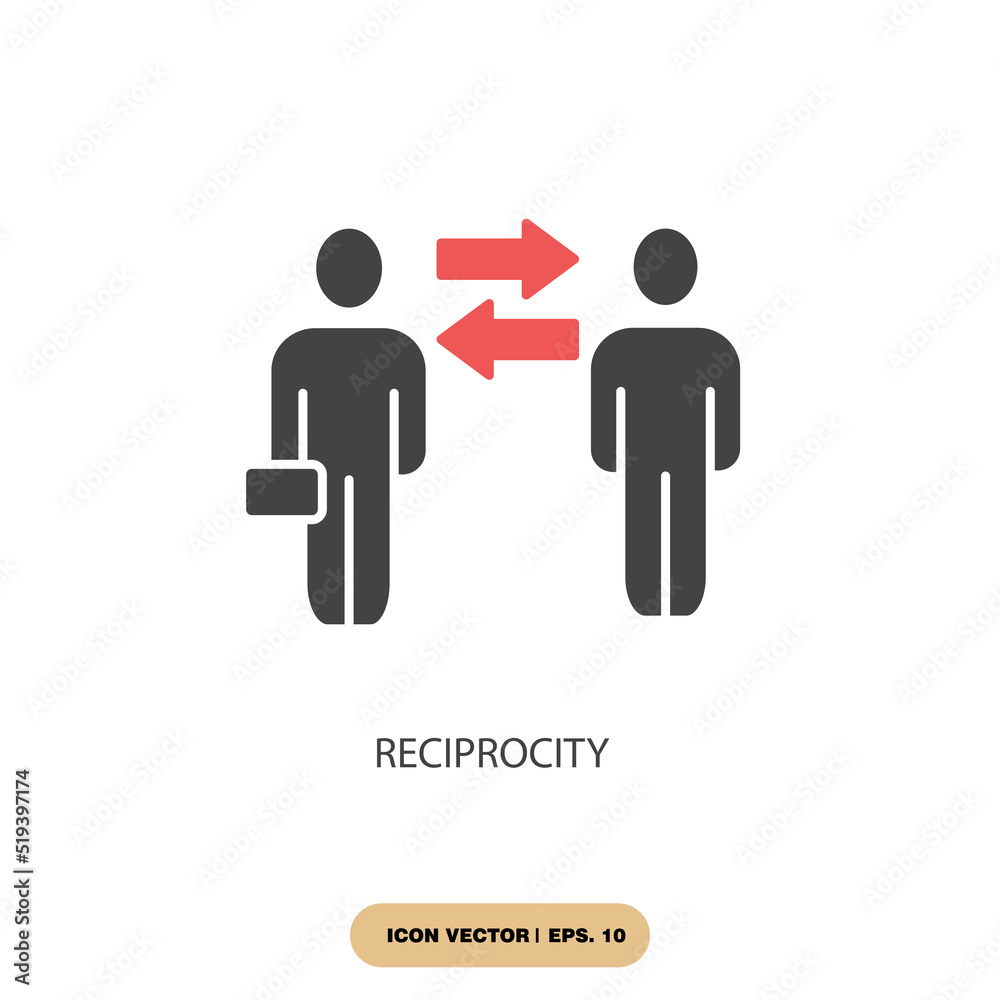 reciprocity icons symbol vector elements for infographic web Stock ...