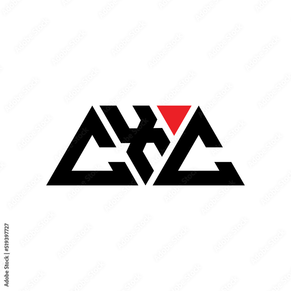 CXC triangle letter logo design with triangle shape. CXC triangle logo ...