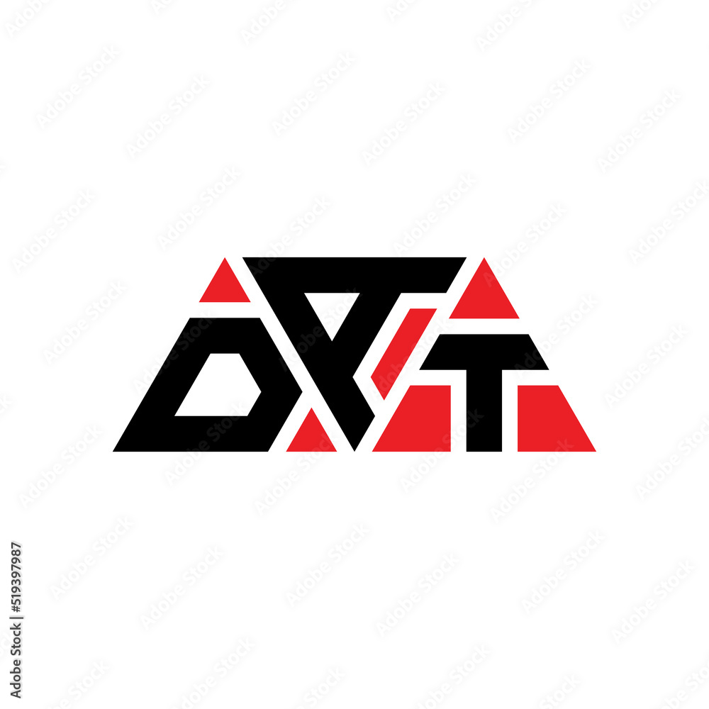 DAT triangle letter logo design with triangle shape. DAT triangle logo ...