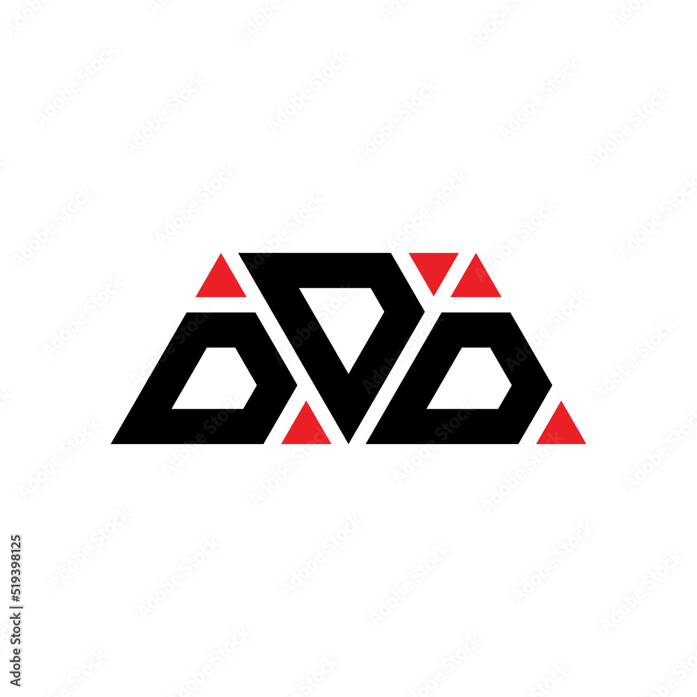 DDD triangle letter logo design with triangle shape. DDD triangle logo ...