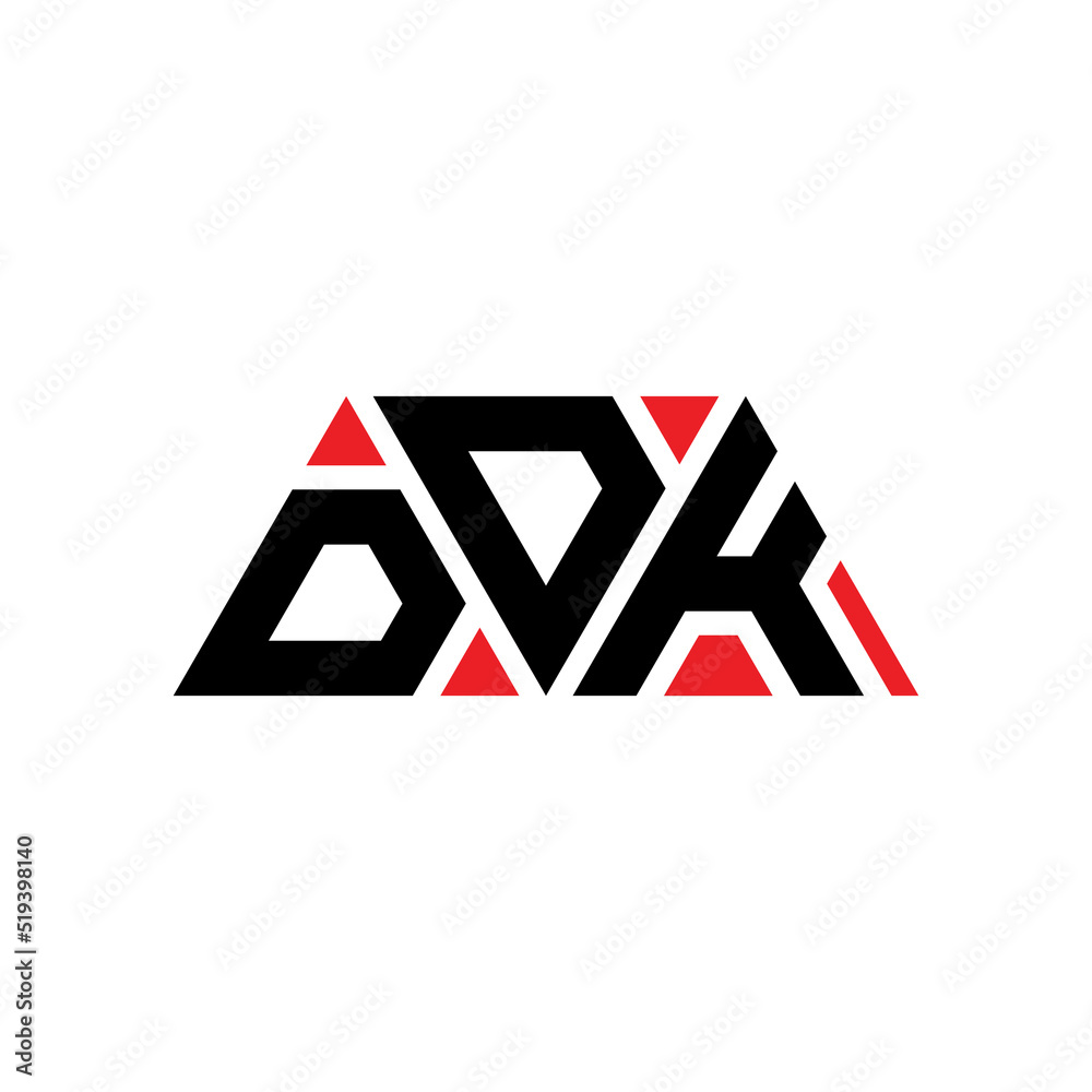 DDK triangle letter logo design with triangle shape. DDK triangle logo ...