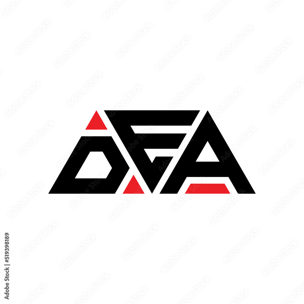 Vetor de DEA triangle letter logo design with triangle shape. DEA ...