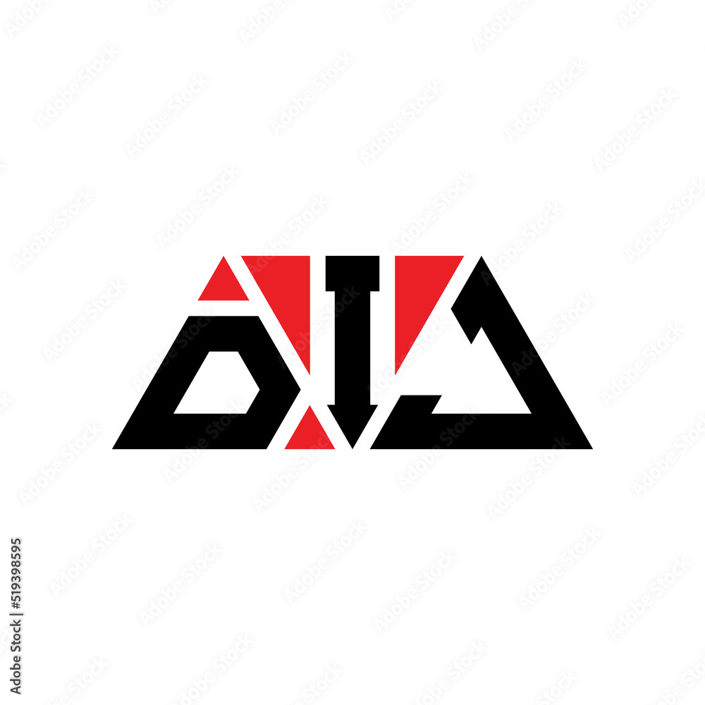 DIJ tDIangle letter logo design with tDIangle shape. DIJ tDIangle logo ...