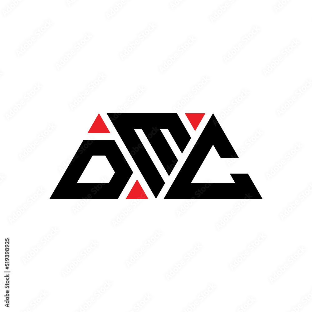 DMC triangle letter logo design with triangle shape. DMC triangle logo ...