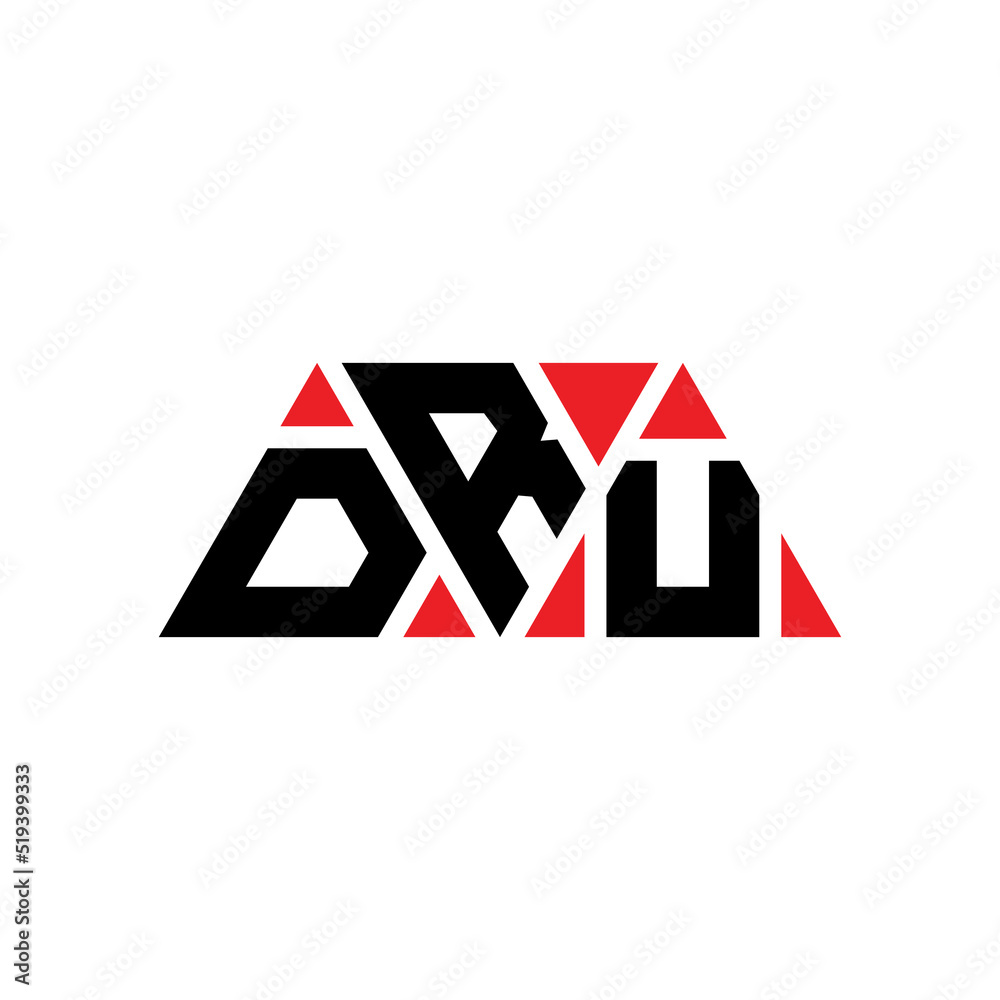 DRU triangle letter logo design with triangle shape. DRU triangle logo ...