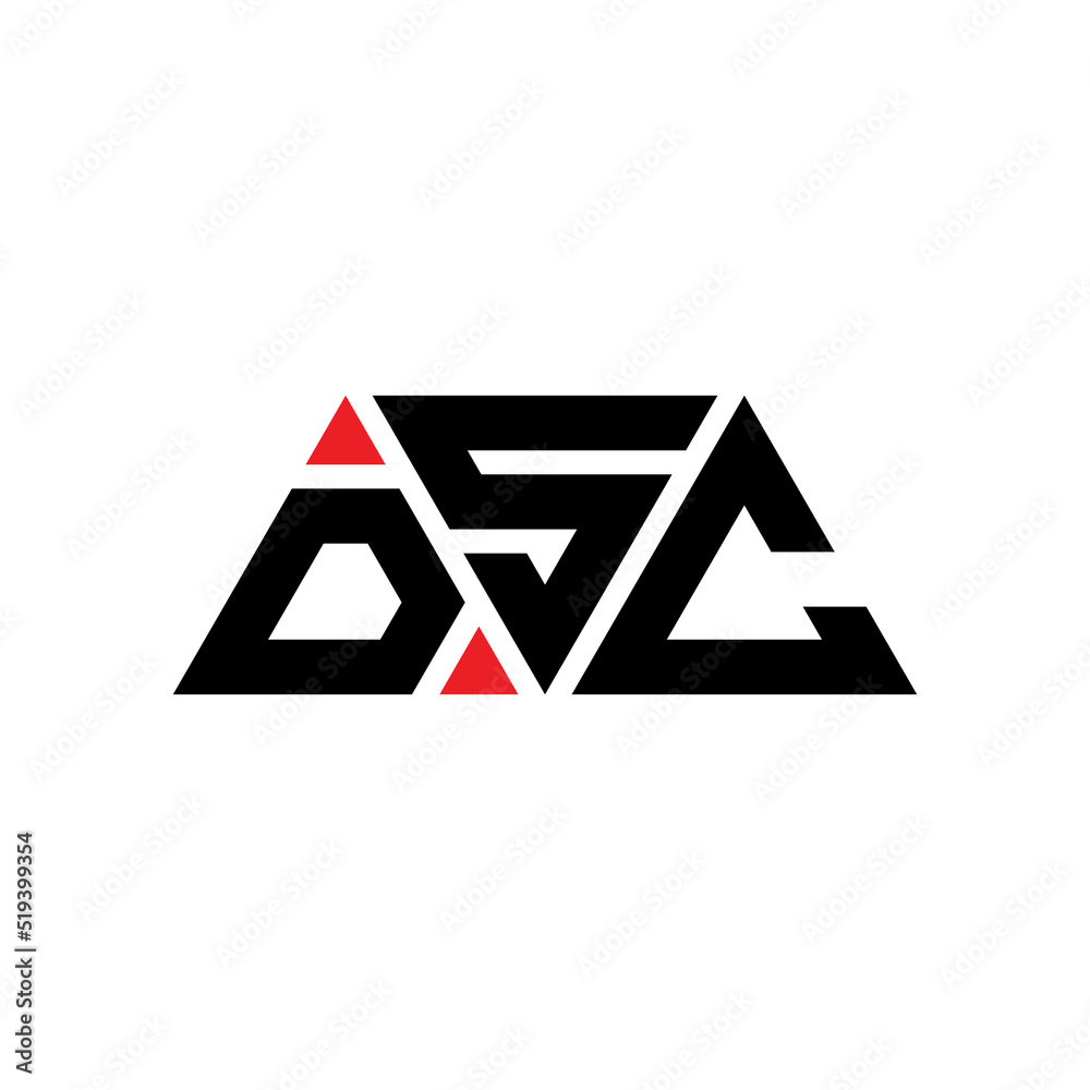 DSC triangle letter logo design with triangle shape. DSC triangle logo ...