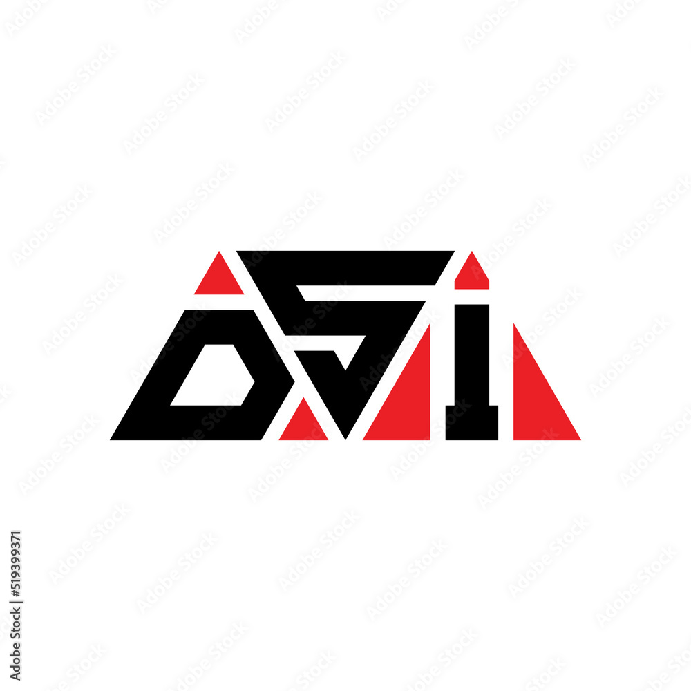 DSI triangle letter logo design with triangle shape. DSI triangle logo ...