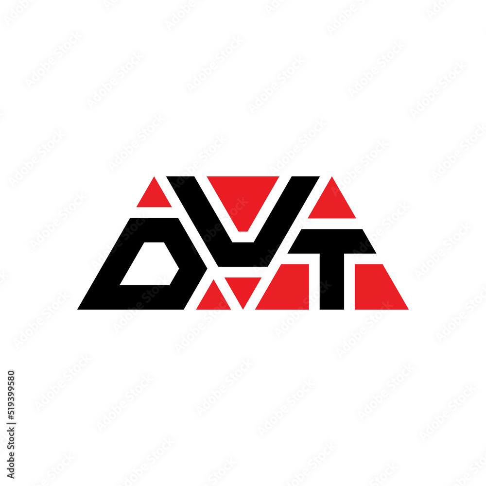 DUT triangle letter logo design with triangle shape. DUT triangle logo ...