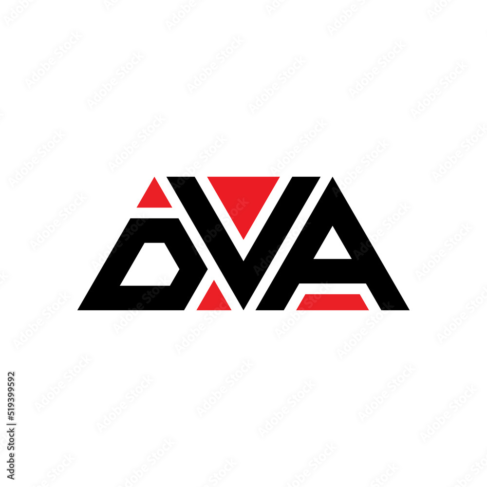 DVA triangle letter logo design with triangle shape. DVA triangle logo ...