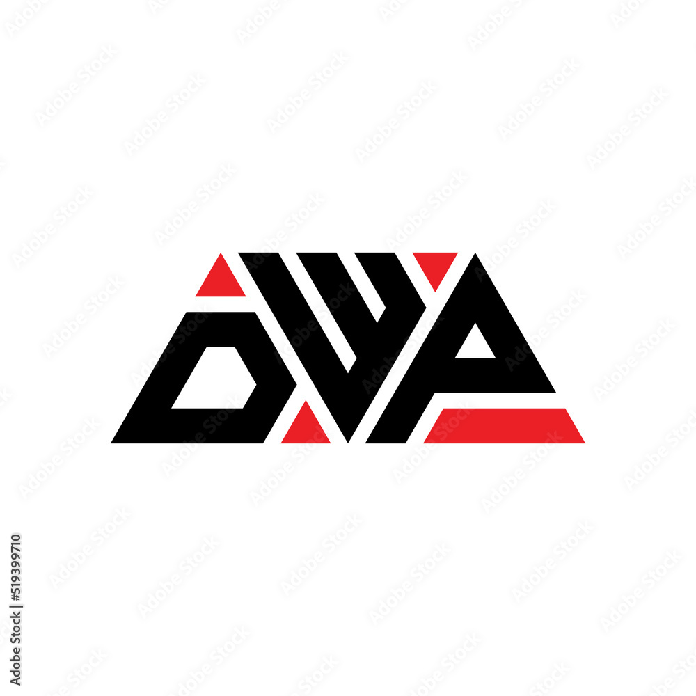 DWP triangle letter logo design with triangle shape. DWP triangle logo ...