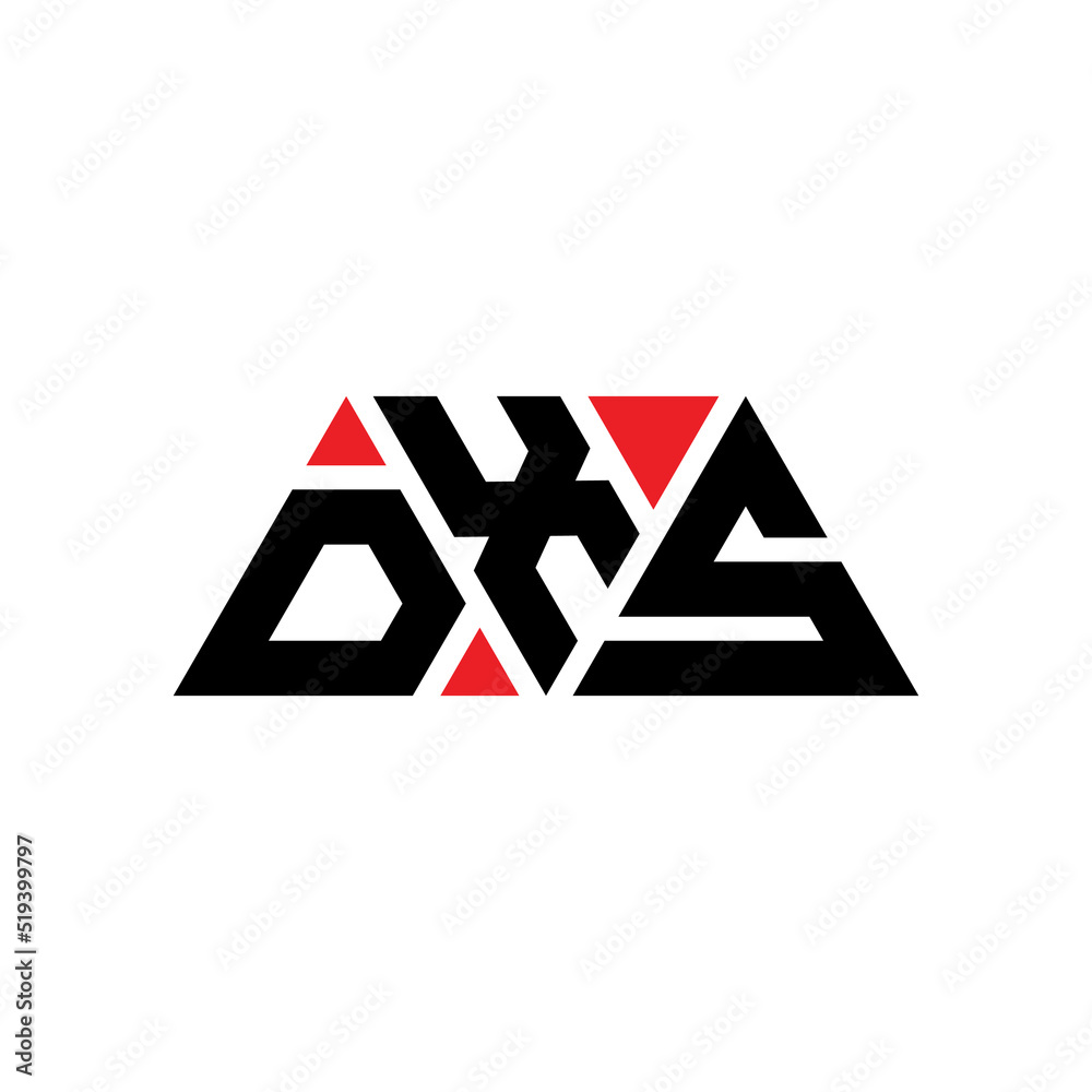 DXS triangle letter logo design with triangle shape. DXS triangle logo ...