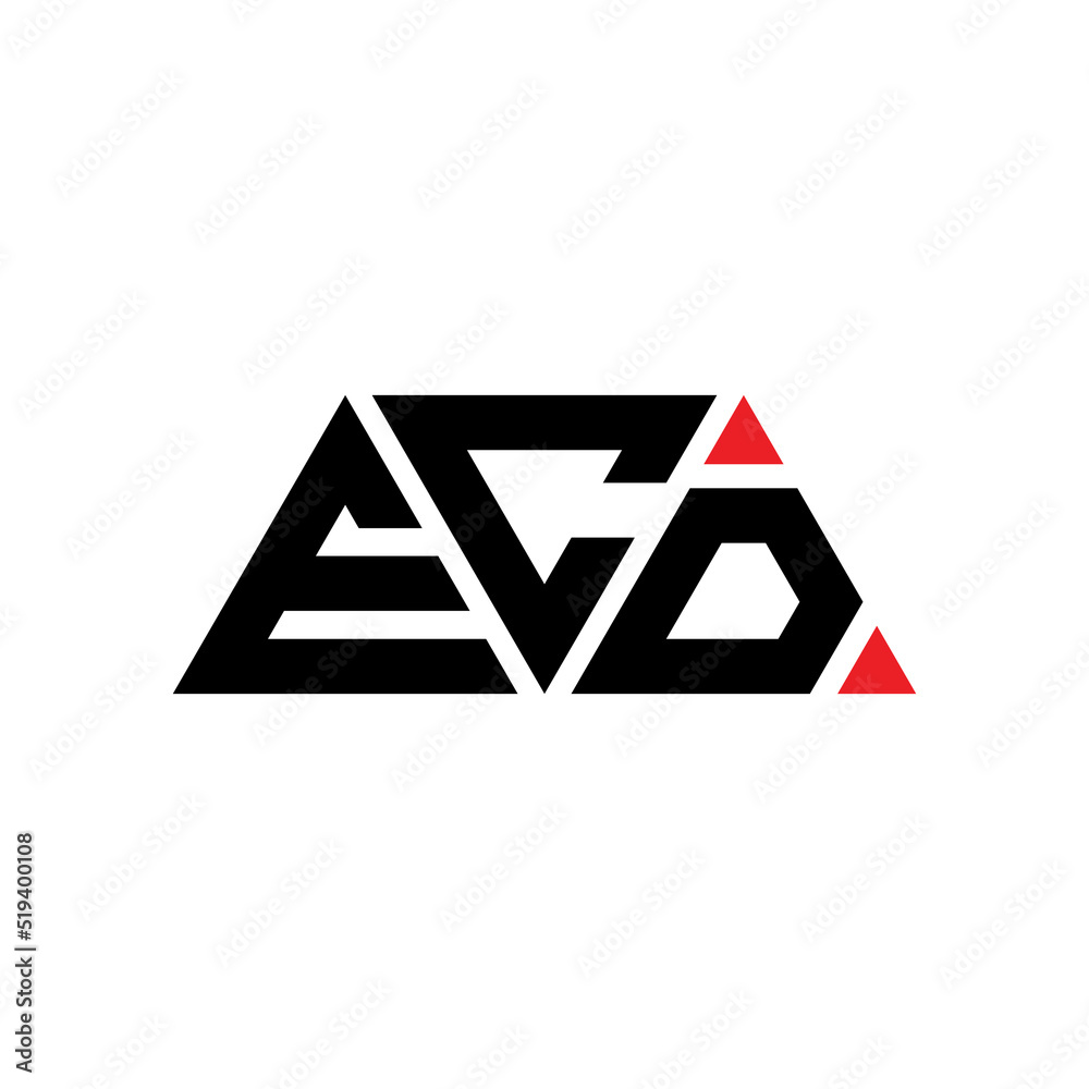 ECD triangle letter logo design with triangle shape. ECD triangle logo ...