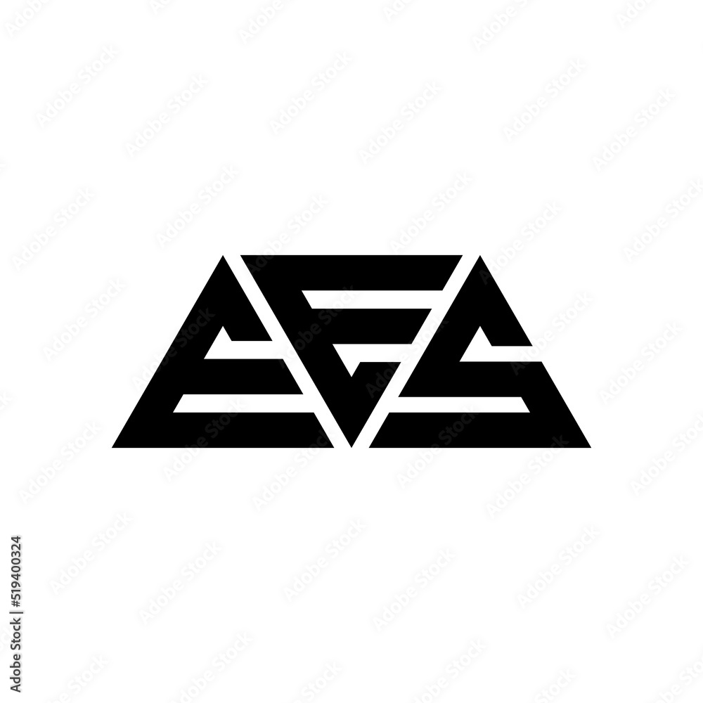 EES triangle letter logo design with triangle shape. EES triangle logo ...
