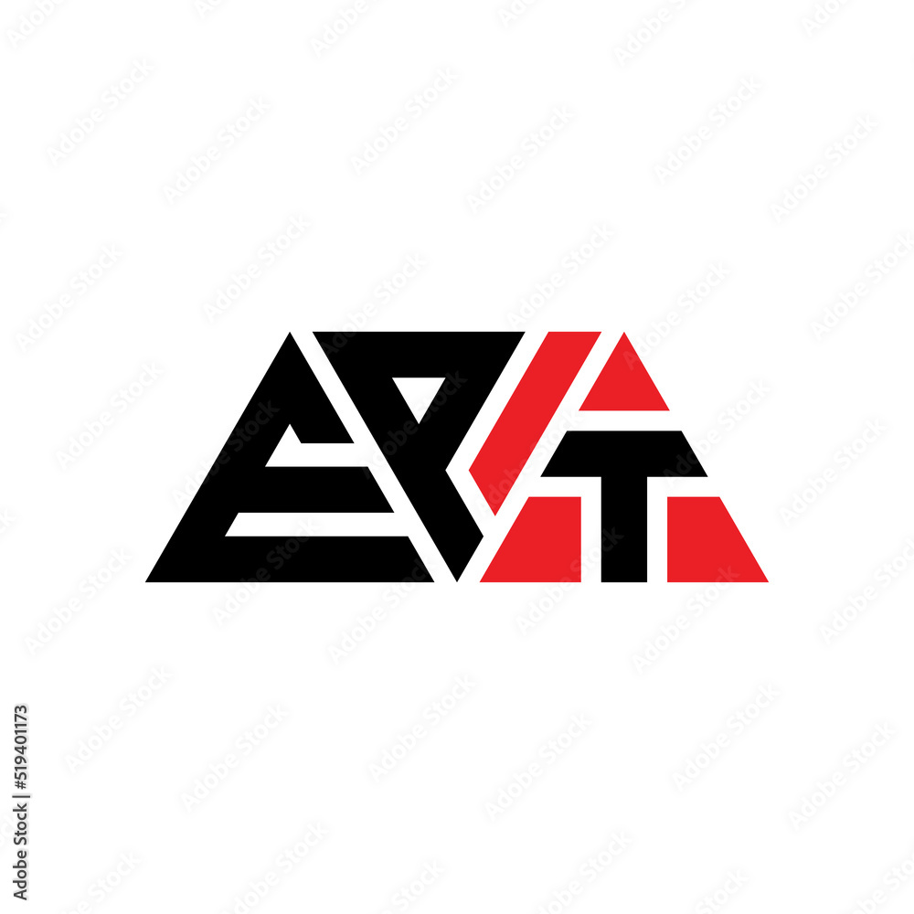EPT triangle letter logo design with triangle shape. EPT triangle logo ...