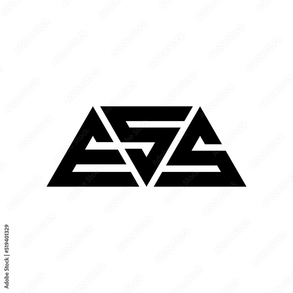 ESS triangle letter logo design with triangle shape. ESS triangle logo ...