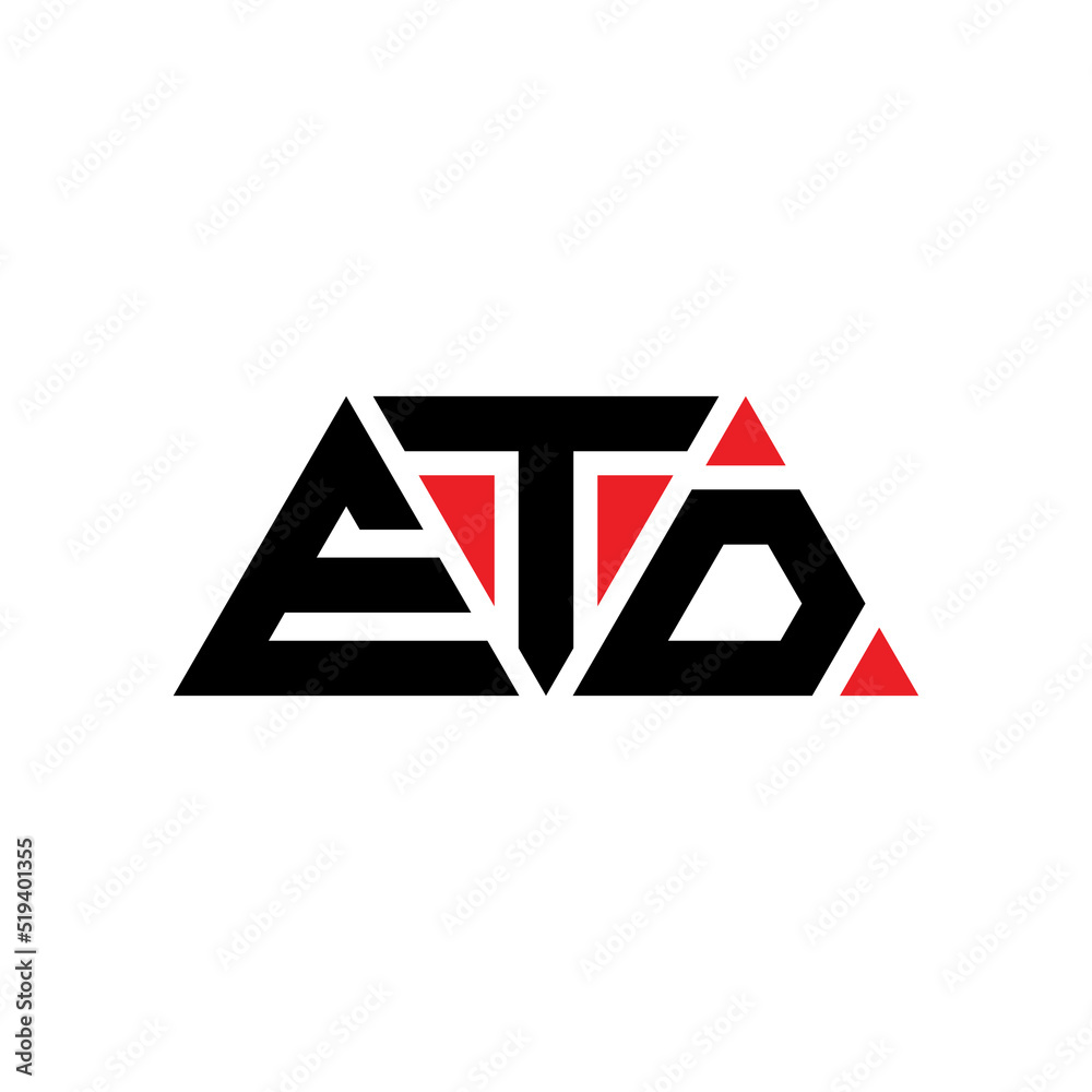 ETD triangle letter logo design with triangle shape. ETD triangle logo ...