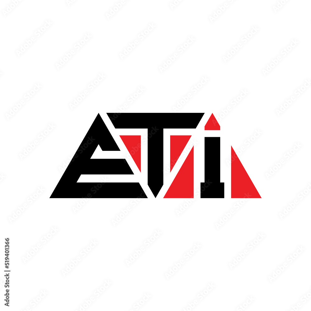 ETI triangle letter logo design with triangle shape. ETI triangle logo ...