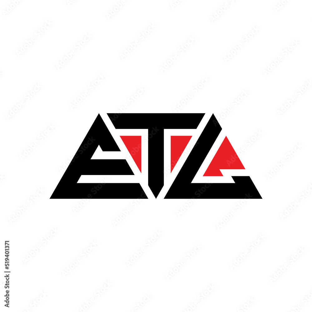 ETL triangle letter logo design with triangle shape. ETL triangle logo ...