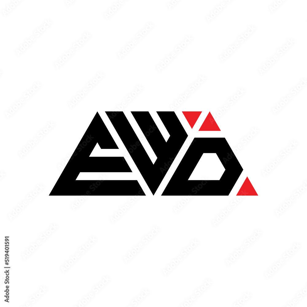 Ewd Triangle Letter Logo Design With Triangle Shape Ewd Triangle Logo Design Monogram Ewd