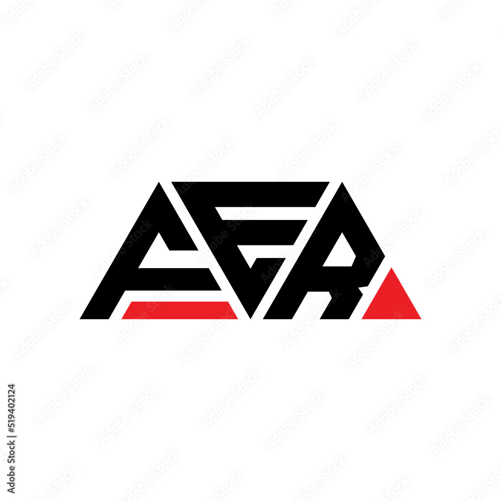 FER triangle letter logo design with triangle shape. FER triangle logo ...