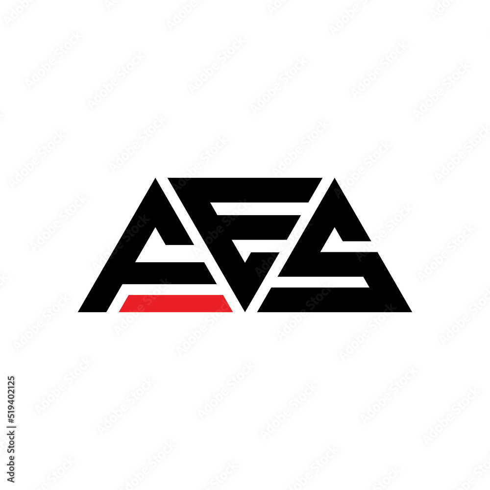 FES triangle letter logo design with triangle shape. FES triangle logo ...