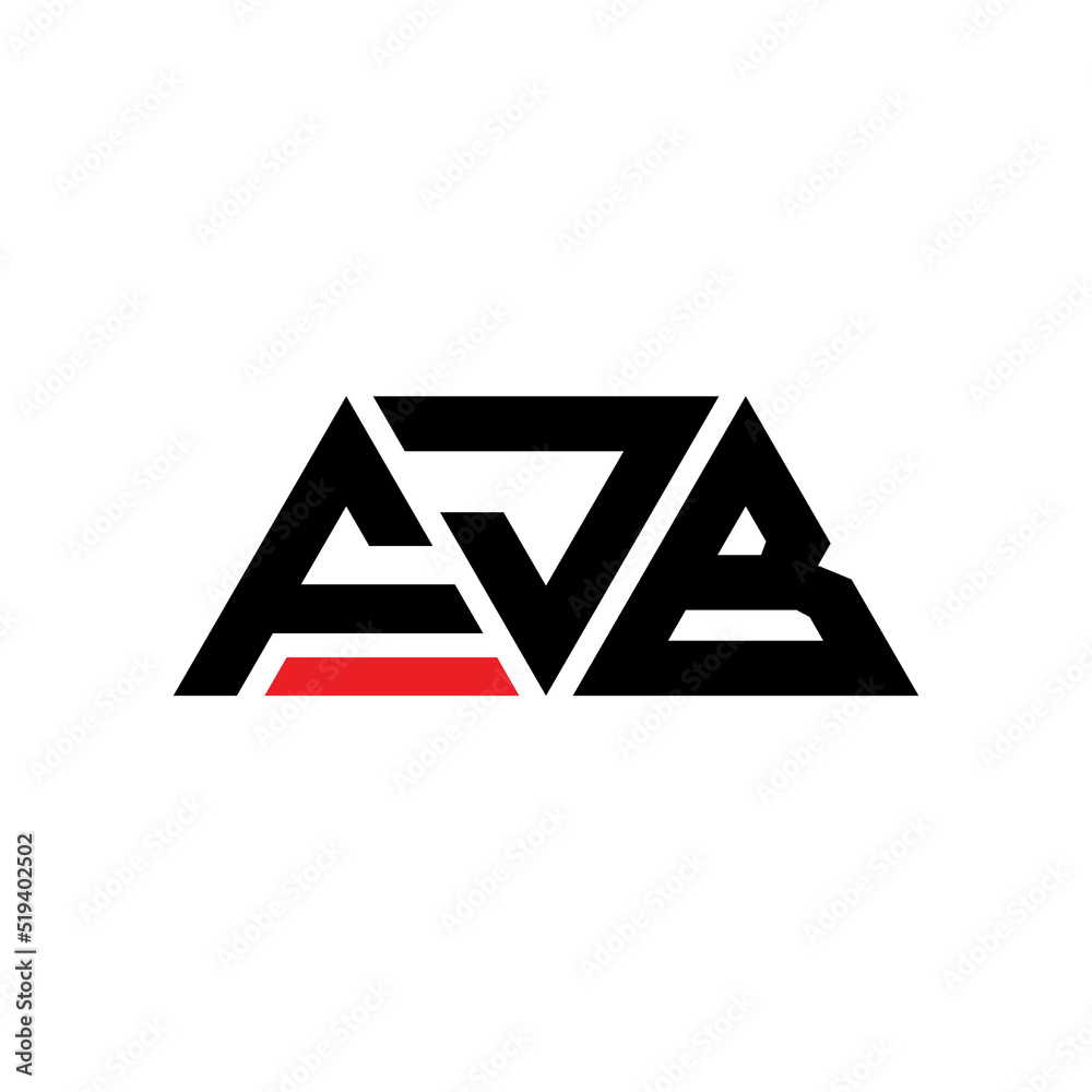 FJB triangle letter logo design with triangle shape. FJB triangle logo ...