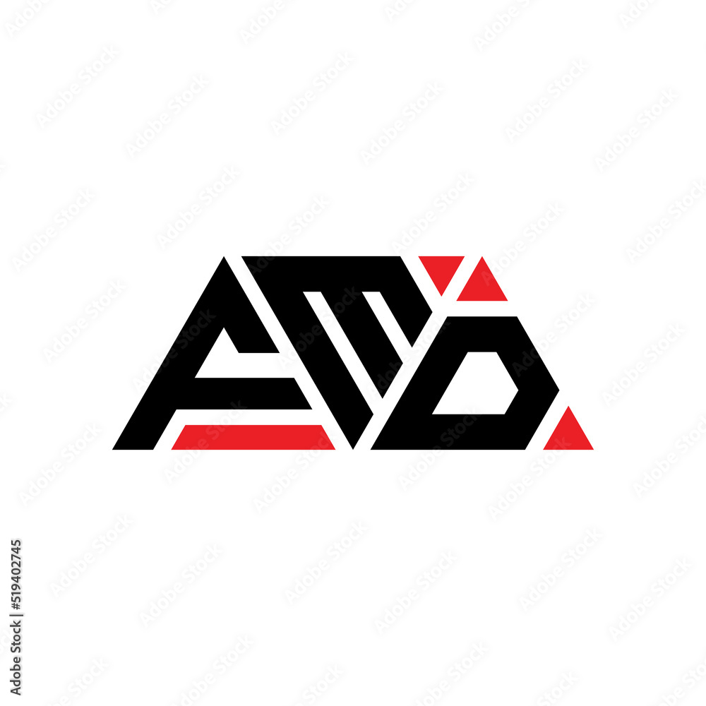 FMD triangle letter logo design with triangle shape. FMD triangle logo ...