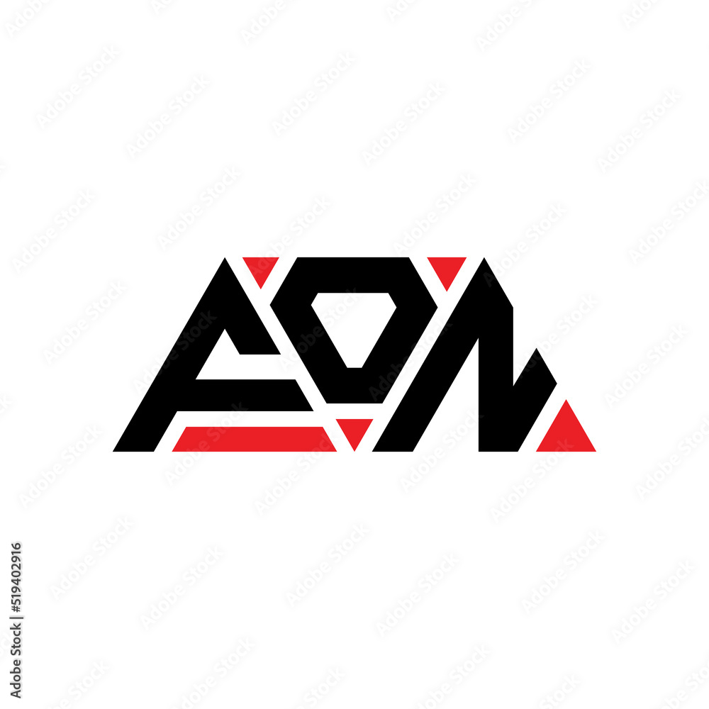 FON triangle letter logo design with triangle shape. FON triangle logo ...