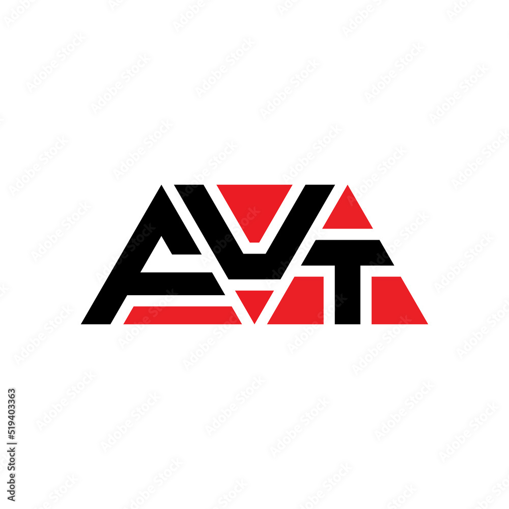 FUT triangle letter logo design with triangle shape. FUT triangle logo ...