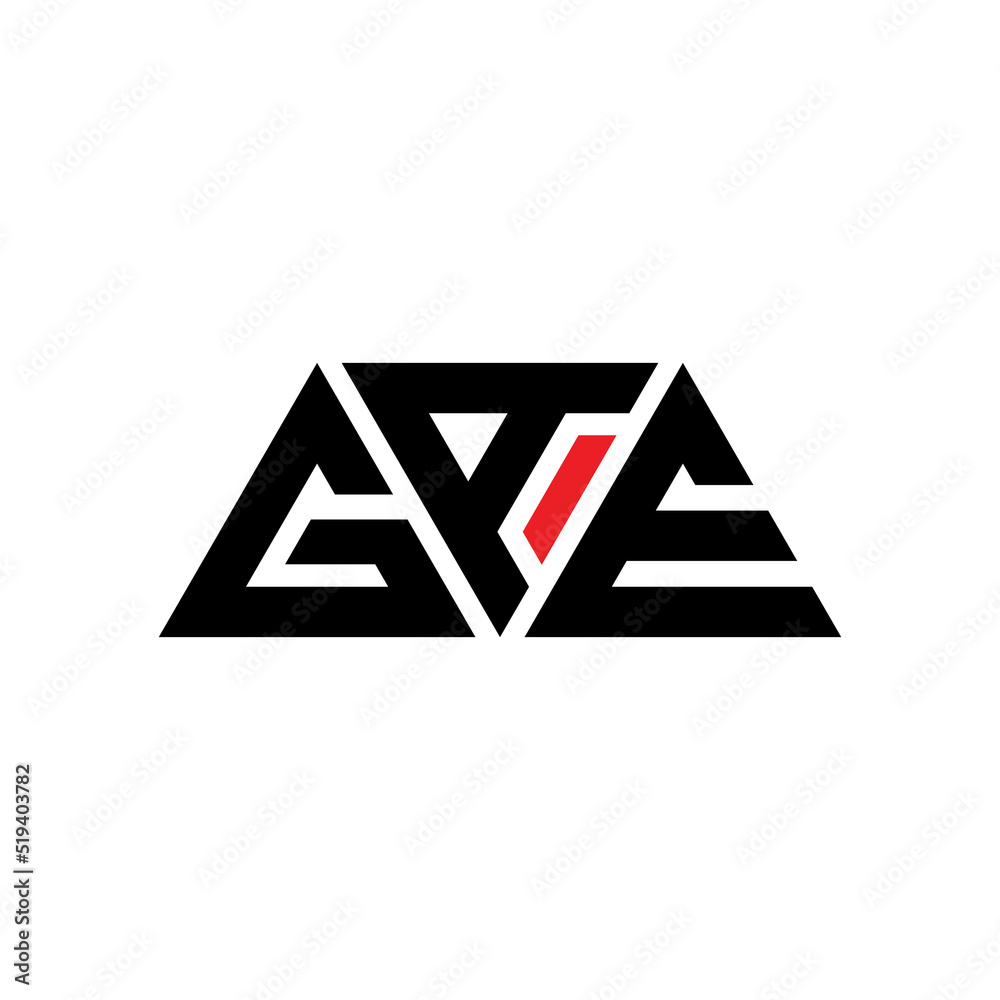 GAE triangle letter logo design with triangle shape. GAE triangle logo ...