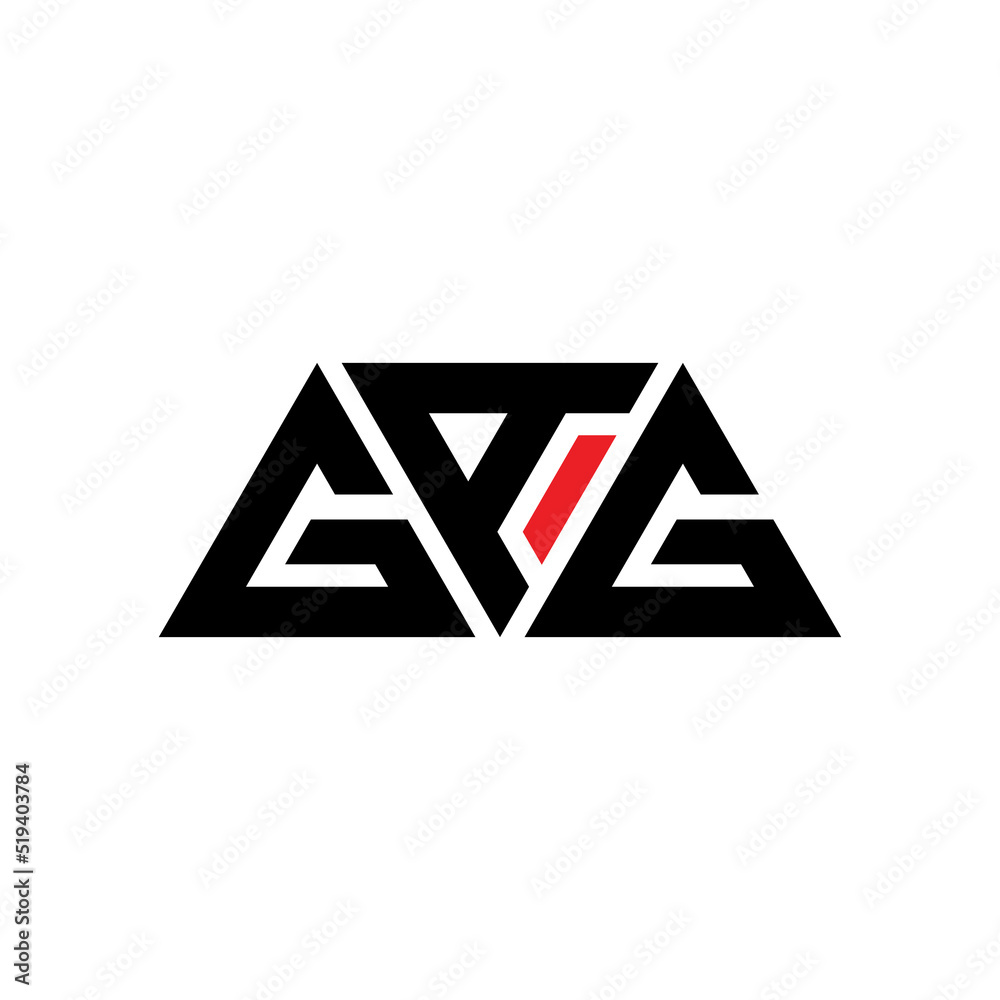 GAG triangle letter logo design with triangle shape. GAG triangle logo ...
