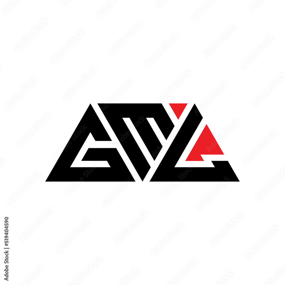 GML triangle letter logo design with triangle shape. GML triangle logo ...
