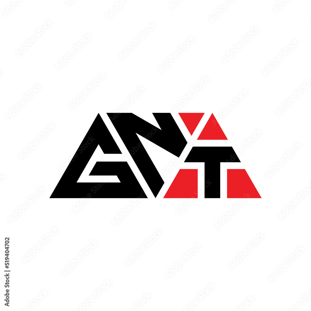 GNT triangle letter logo design with triangle shape. GNT triangle logo ...