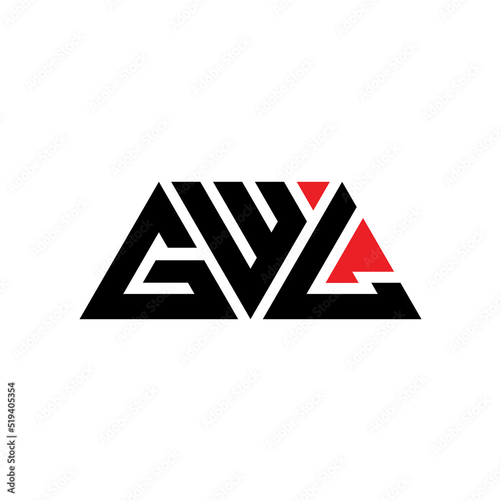 GWL triangle letter logo design with triangle shape. GWL triangle logo ...