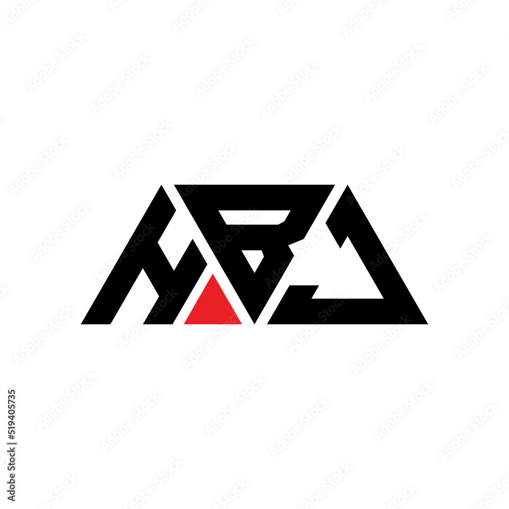 HBJ triangle letter logo design with triangle shape. HBJ triangle logo ...