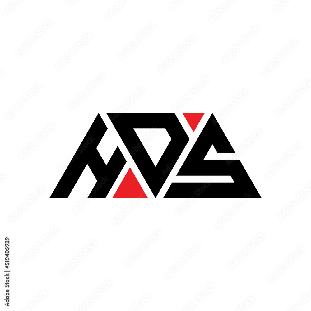 HDS triangle letter logo design with triangle shape. HDS triangle logo ...